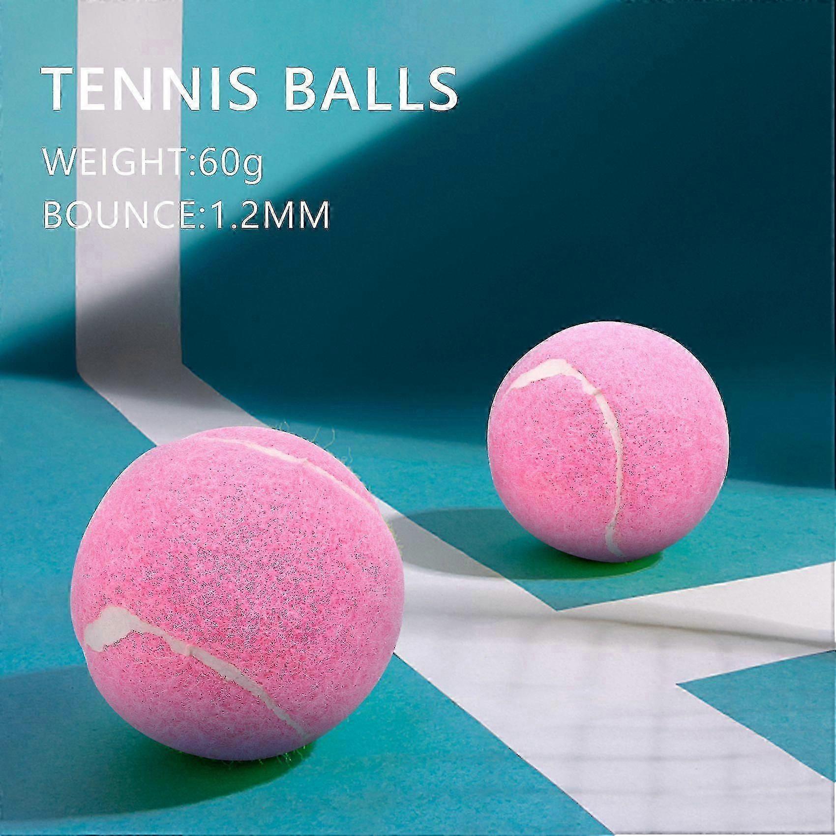 Pack of 6 Pink Tennis Balls for Ladies Beginners - 66mm Training Balls ...