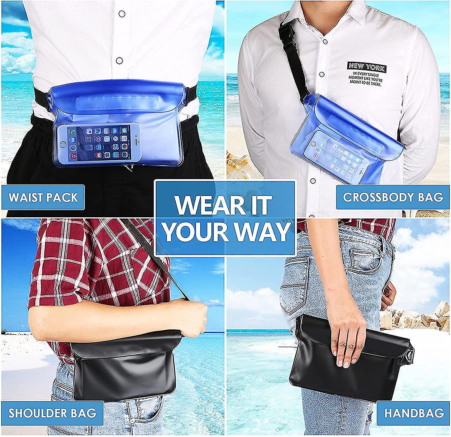 2pack Waterproof Pouch Bag With Adjustable Waist Strap Gift | Fruugo UK