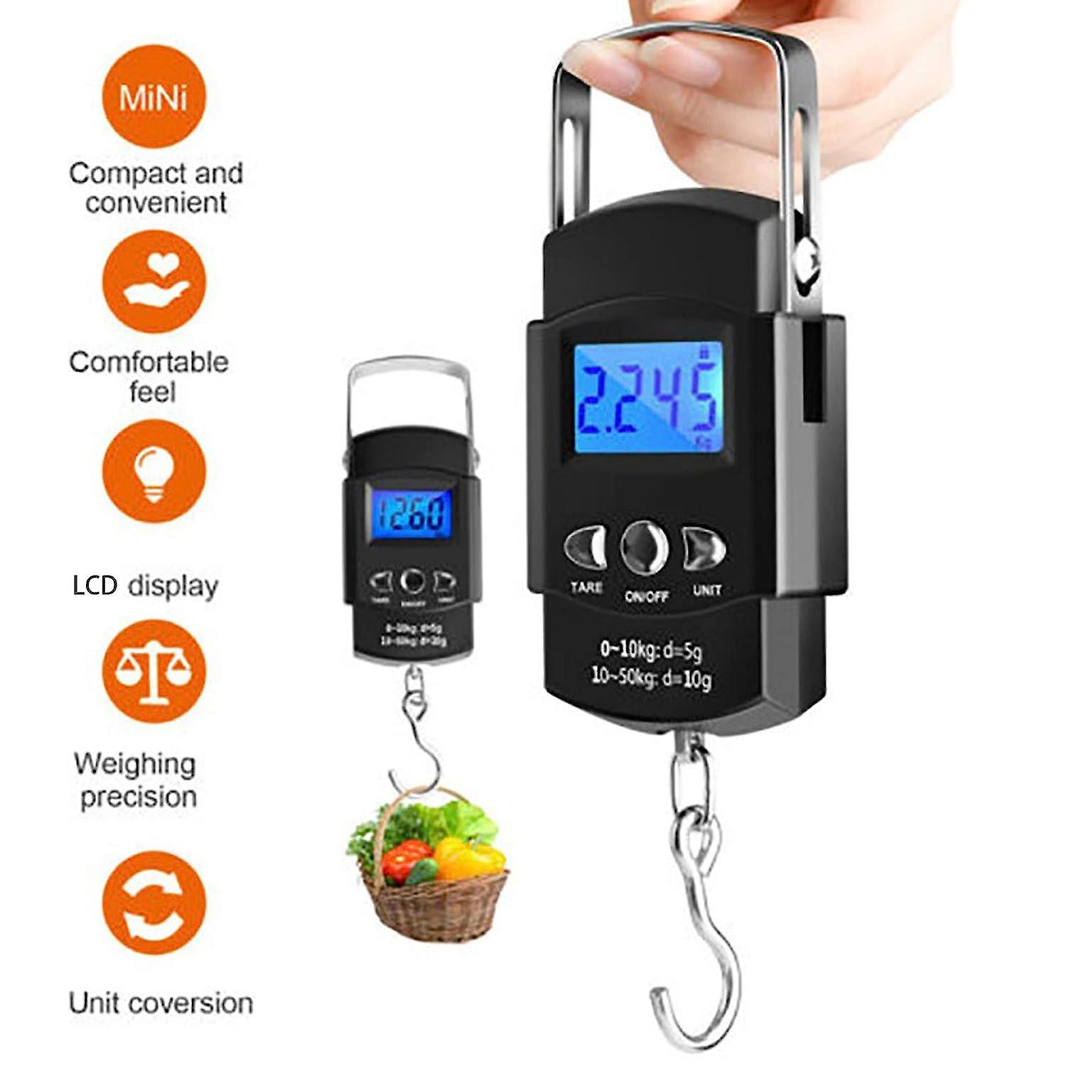 Electronic Fishing Scale, Luggage Scale, Portable Scale, Backlit Lcd ...