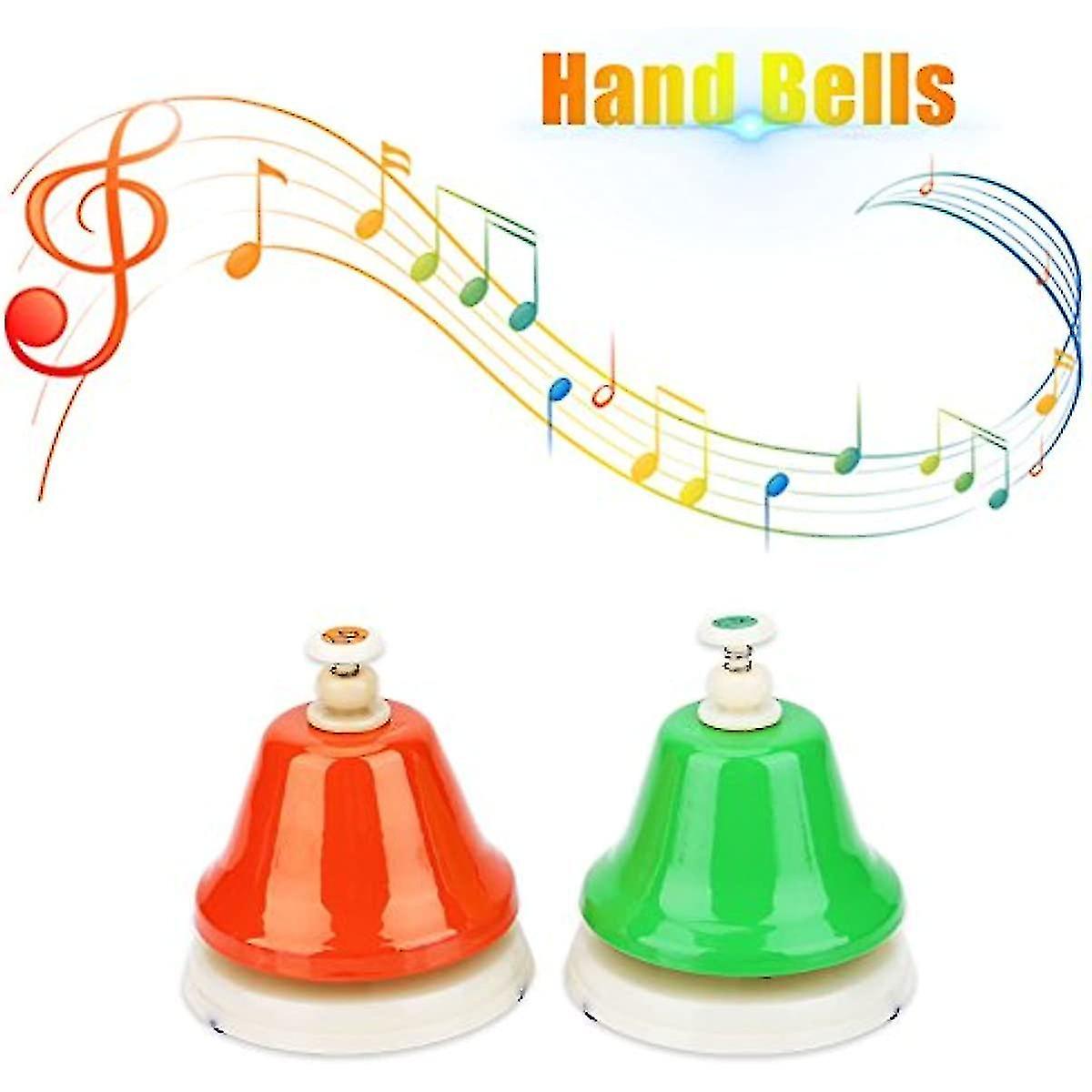 Hand Bell Set 8 Note Diatonic Metal Bells Musical Bells For Kids ...