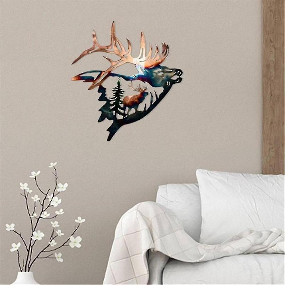 Rustic Metal Wall Art Decor Cabin Hunting Decor Deer Hanging Hobbyists ...