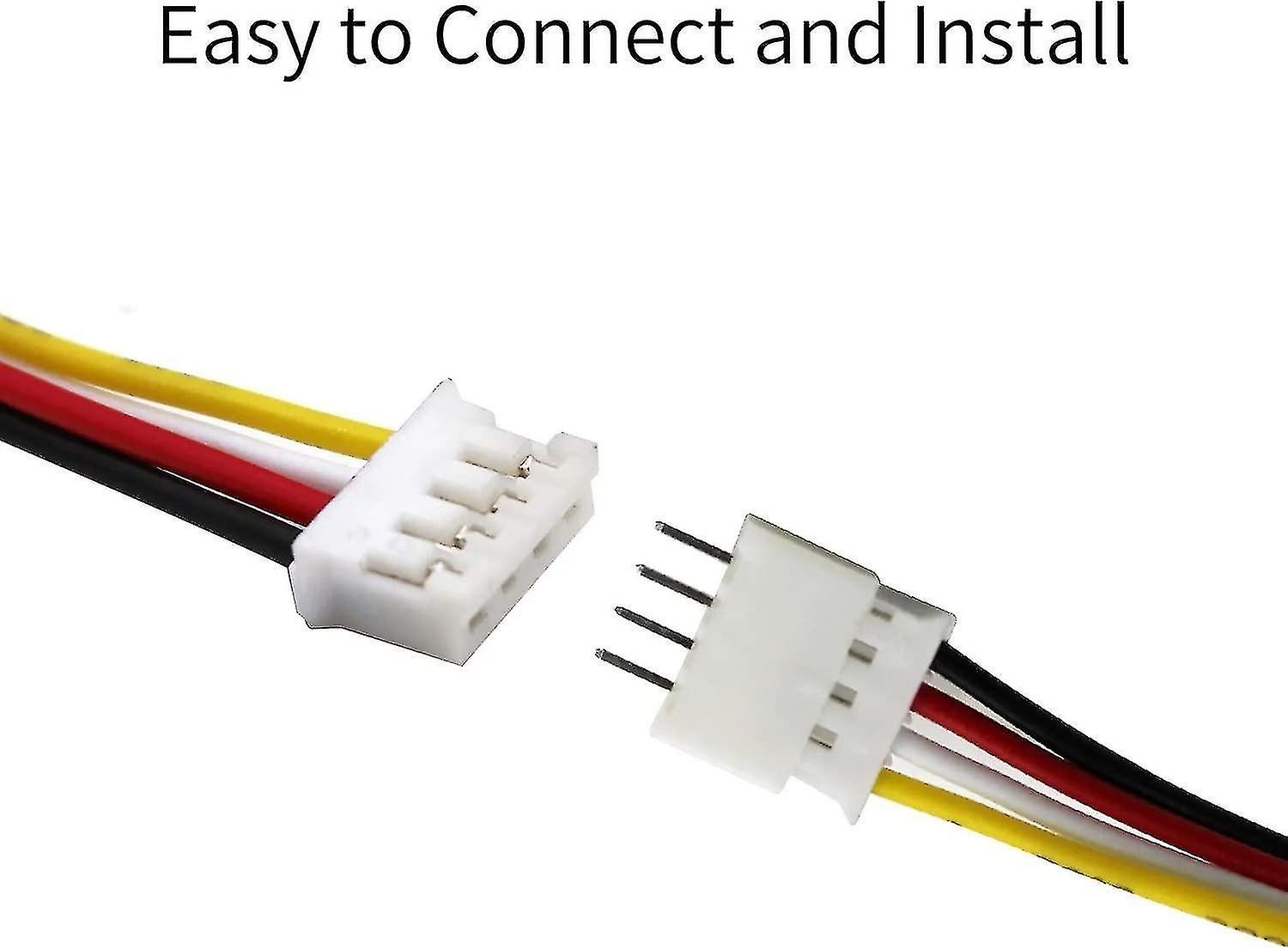 Kryp 50 Pairs Jst Male 4 Pin Jst-ph Connector Micro Jst 2.0mm 4 Pin Connector With Cable Wire ...