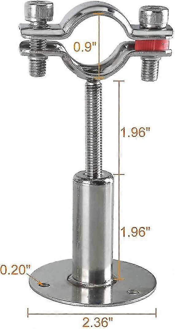 2set Screw32 Stainless Steel Adjustable Tube Holder With Screws Pipe ...