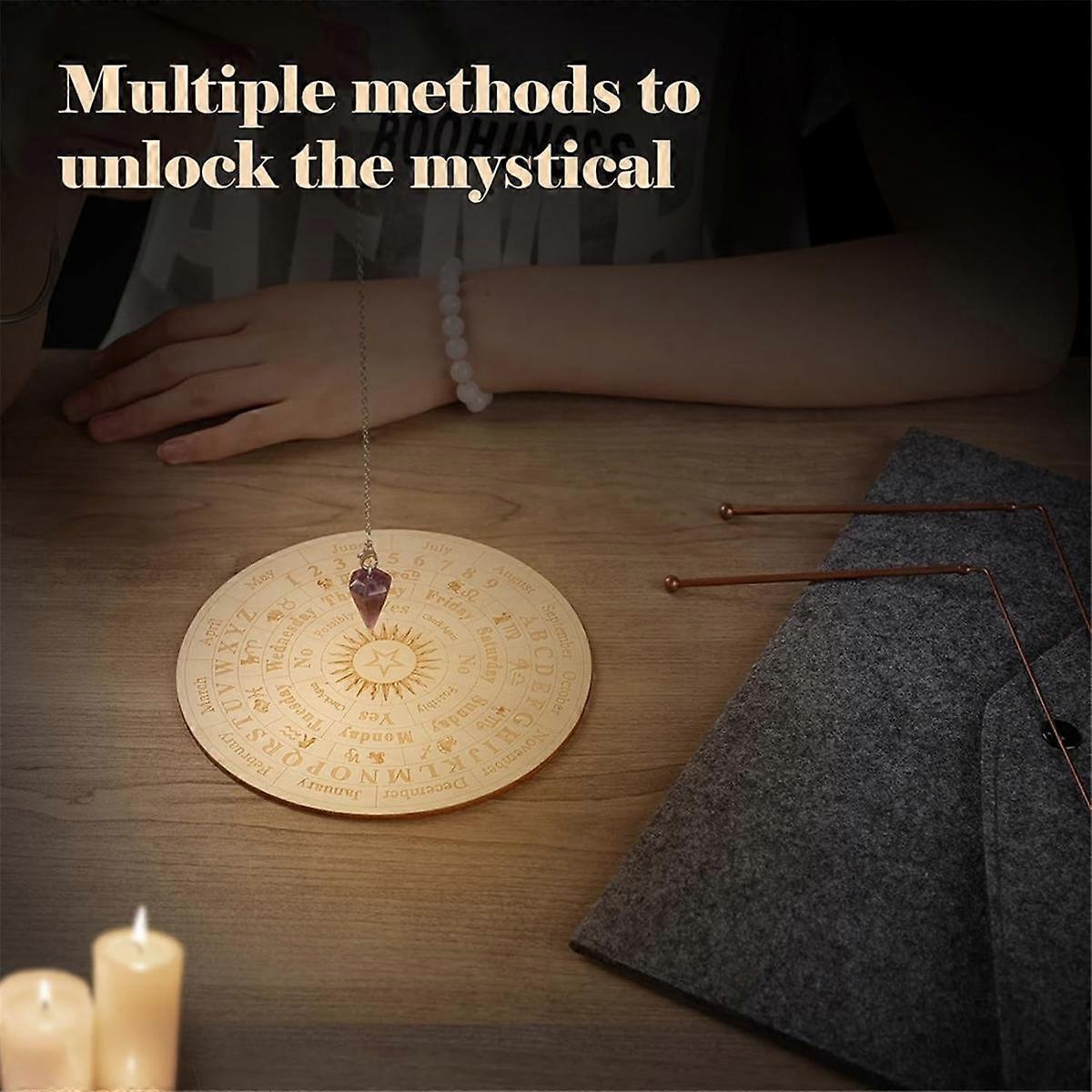 Copper Dowsing Rods Spiritual and Divining Pendulum Board Mat Kit for ...