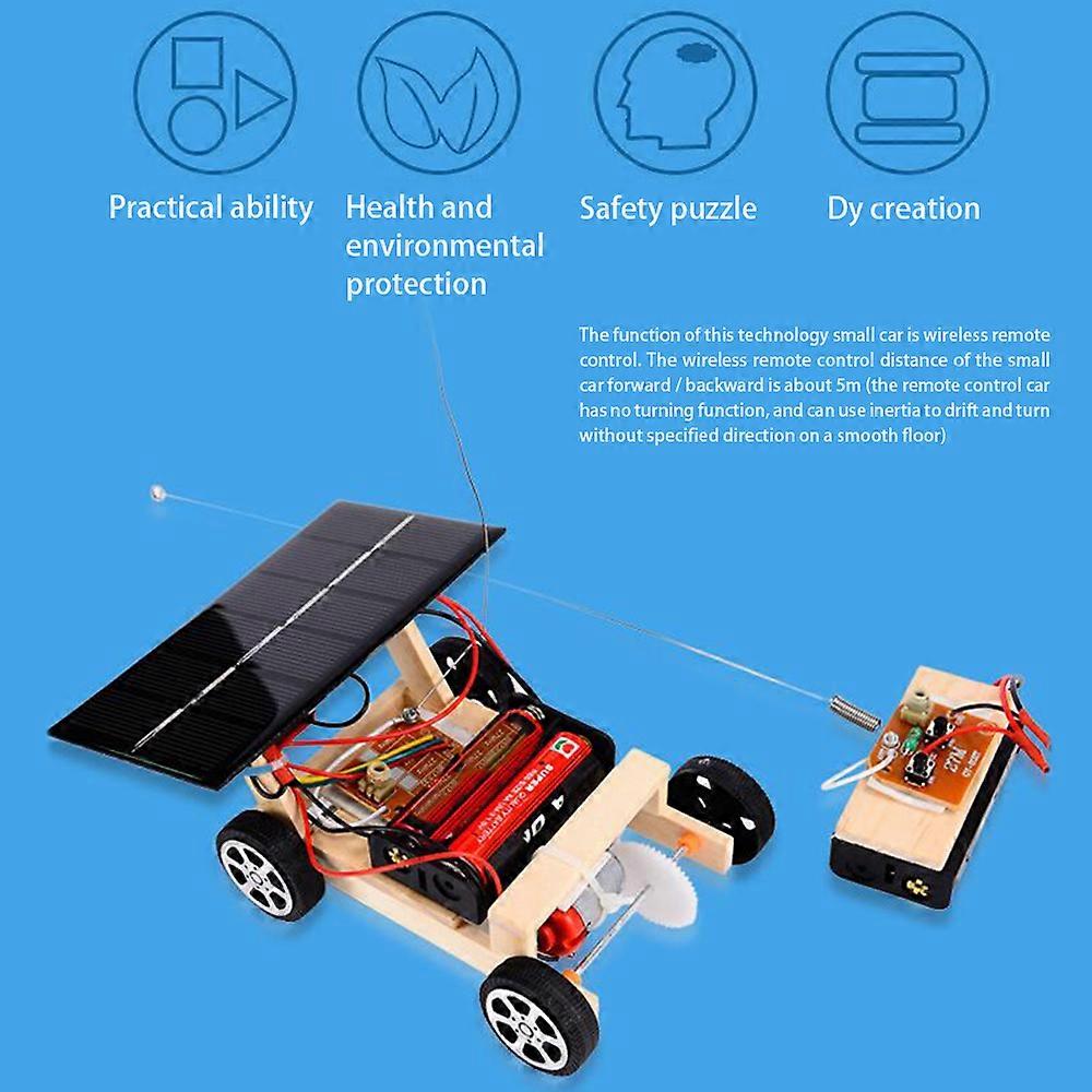 Assemble Solar Car Remote Control RC Car Educational Toys DIY Science Technology Car Toys Set ...