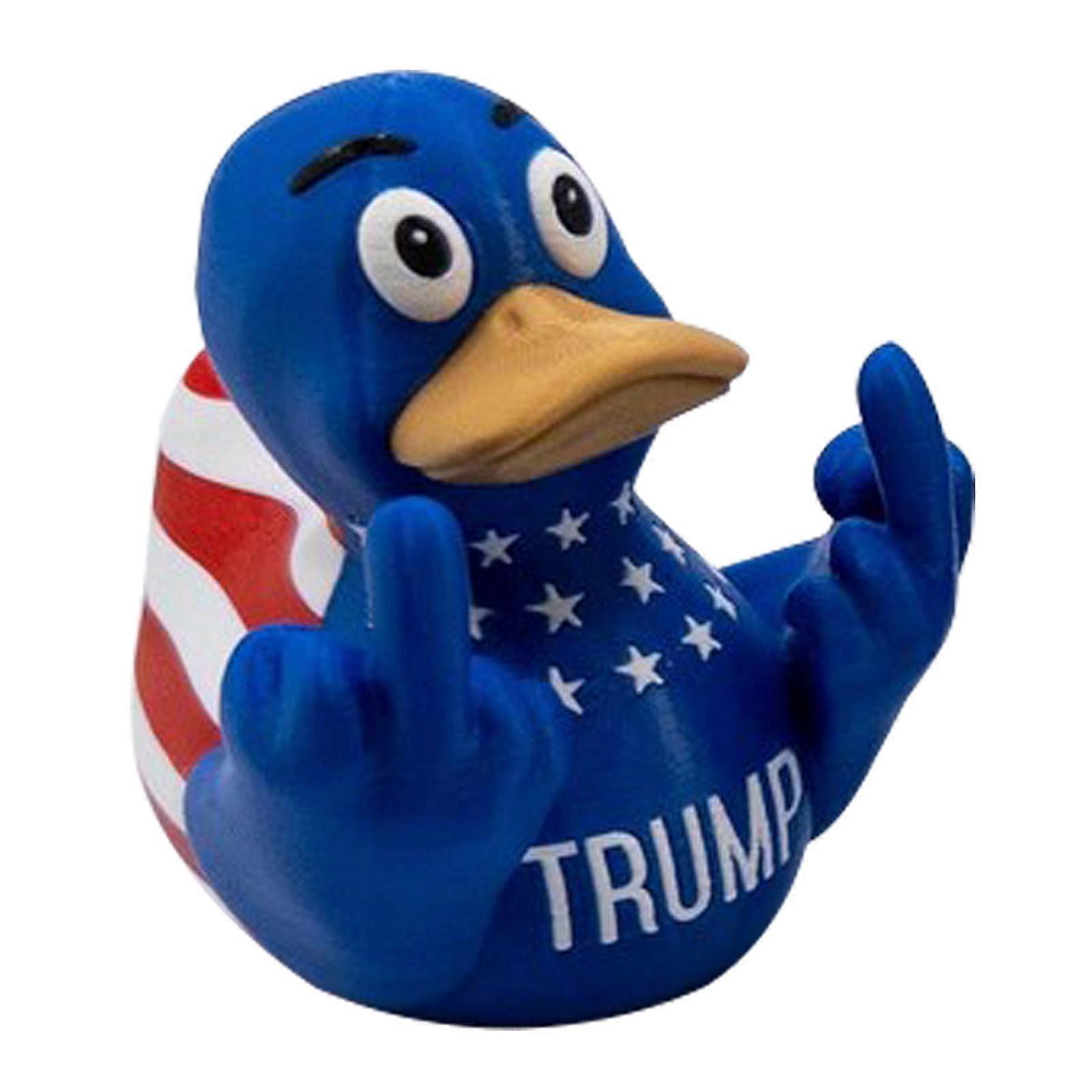 Middle Finger Duck Funny Trump Yellow Ducks Figurines Statue Decor ...