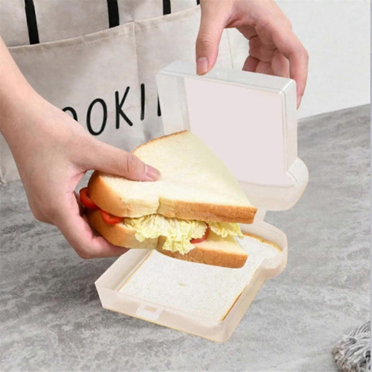 Reusable Sandwich Container Sealed Food Container Transparent Bread Box ...