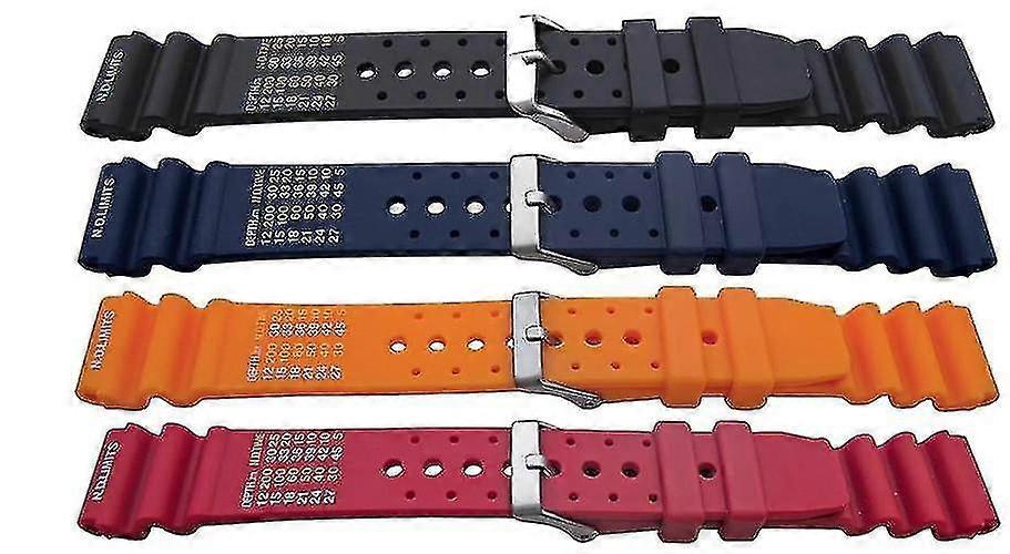 diving watch strap heavy duty rubber extra long 20mm, 22mm | Fruugo UK