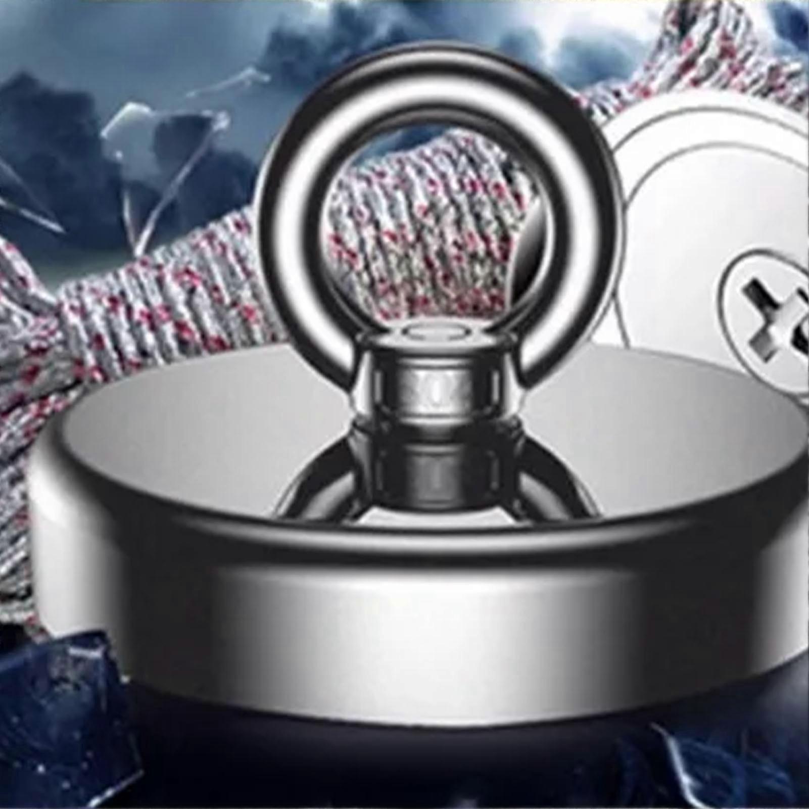 Fishing Magnet 40KG Pulling Force Strong Magnetic with 20m Nylon Rope ...