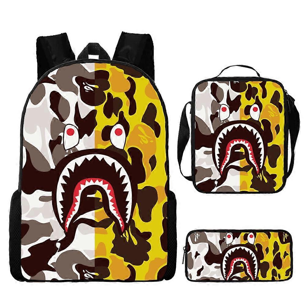 BAPE Backpack Cartoon Backpacks Casual Daypack Laptop Bag Shoulders ...