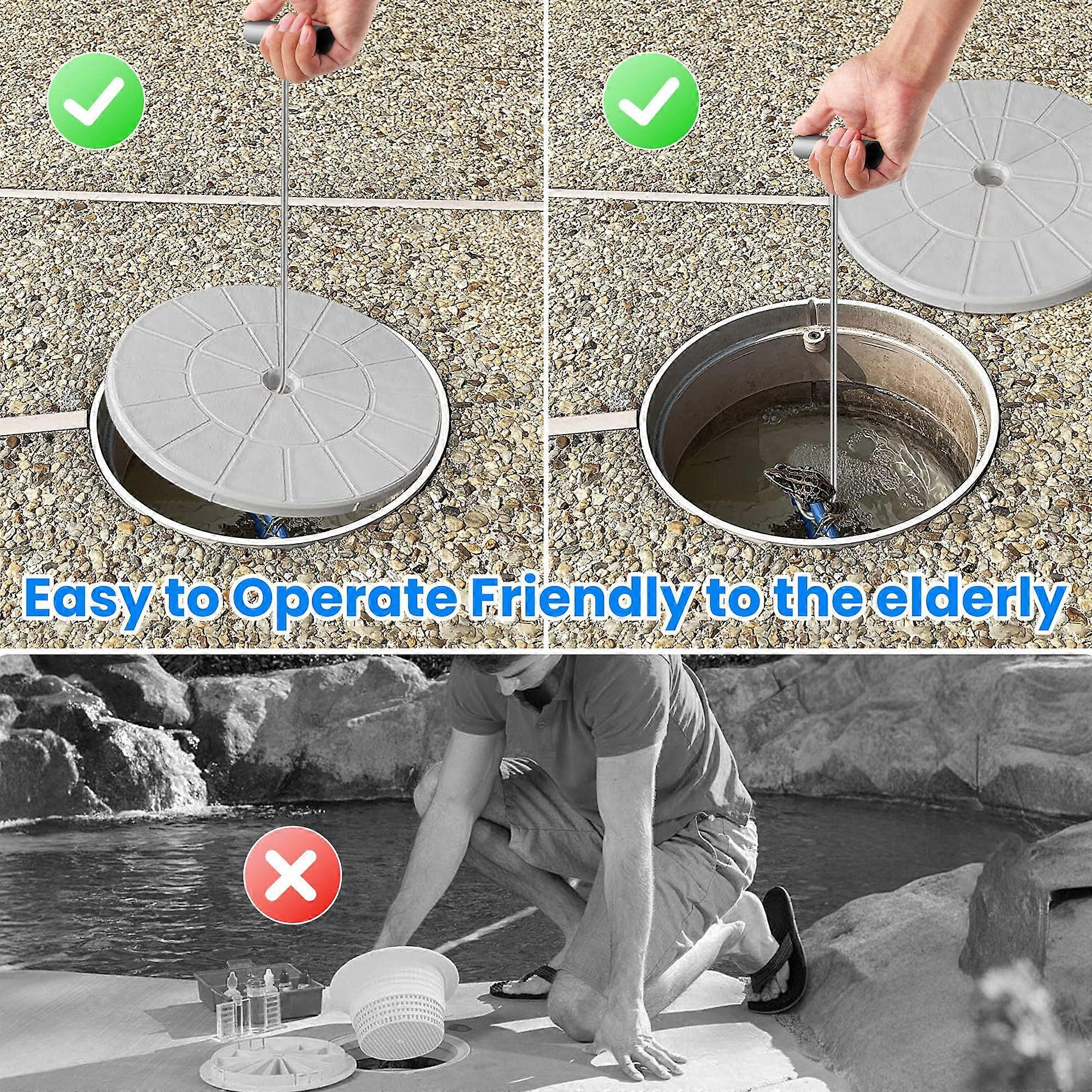 Skimmer Basket Handle 1pcs, Pool Skimmer Basket Handle Suitable for All ...