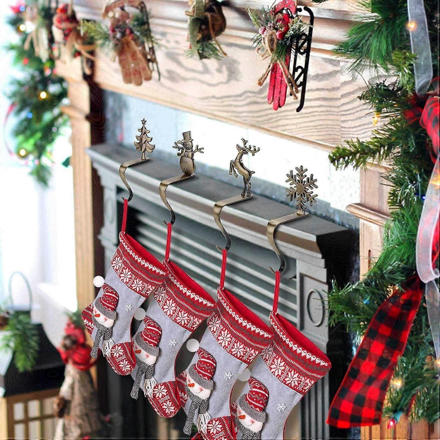Christmas Stocking Holders for Fireplace - Stocking Hangers for ...