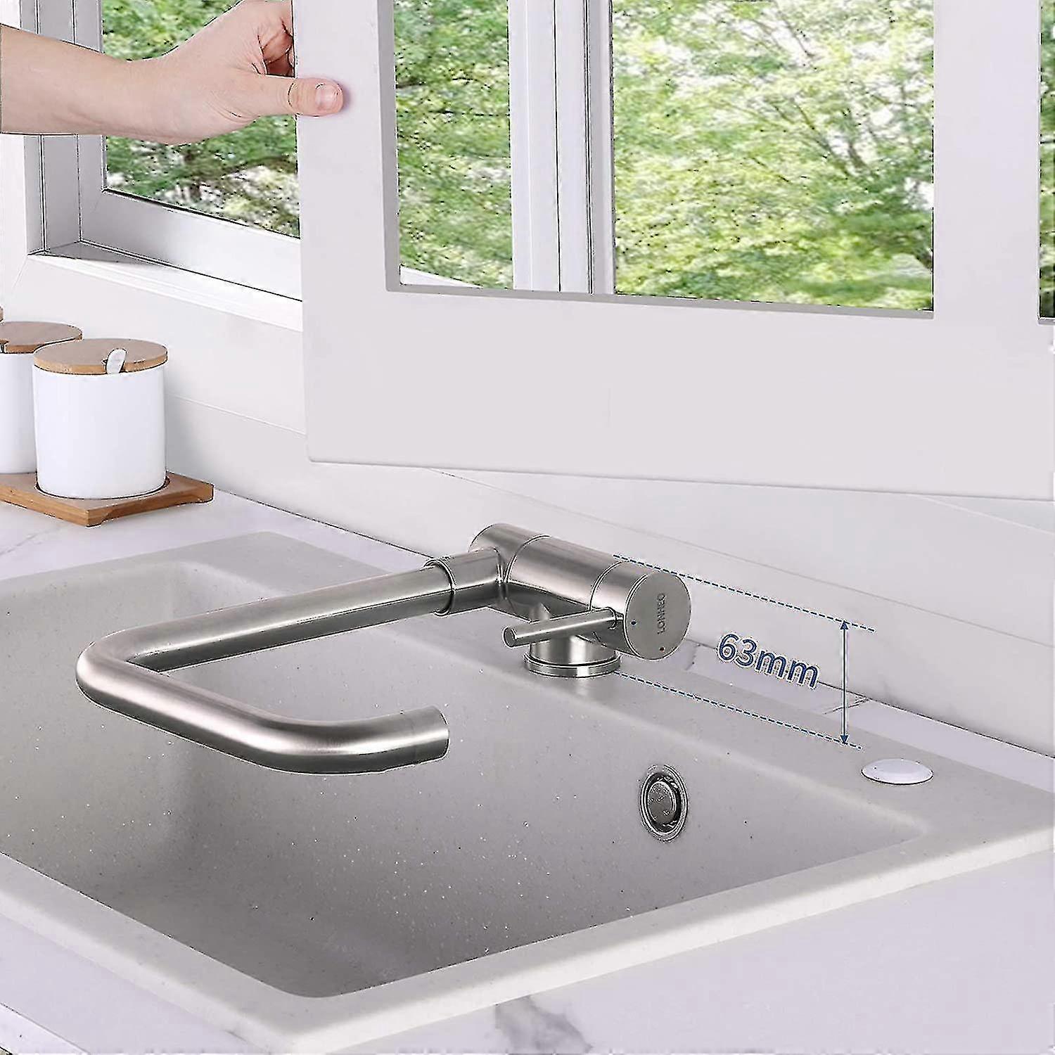 360 Swivel Folding Kitchen Faucet, Kitchen Faucet With Folding Handle ...