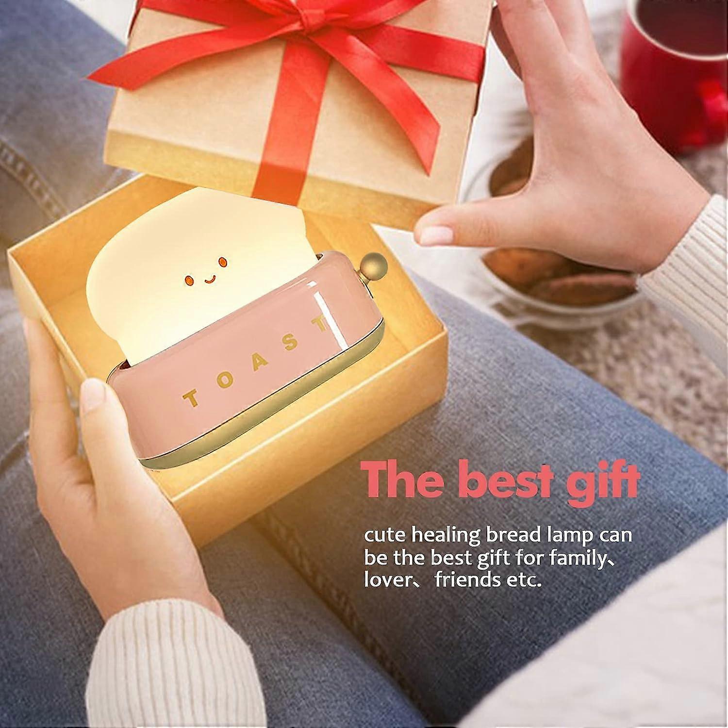 Toaster lamp, Rechargeable with Smile Face Toast Bread Cute toaster ...