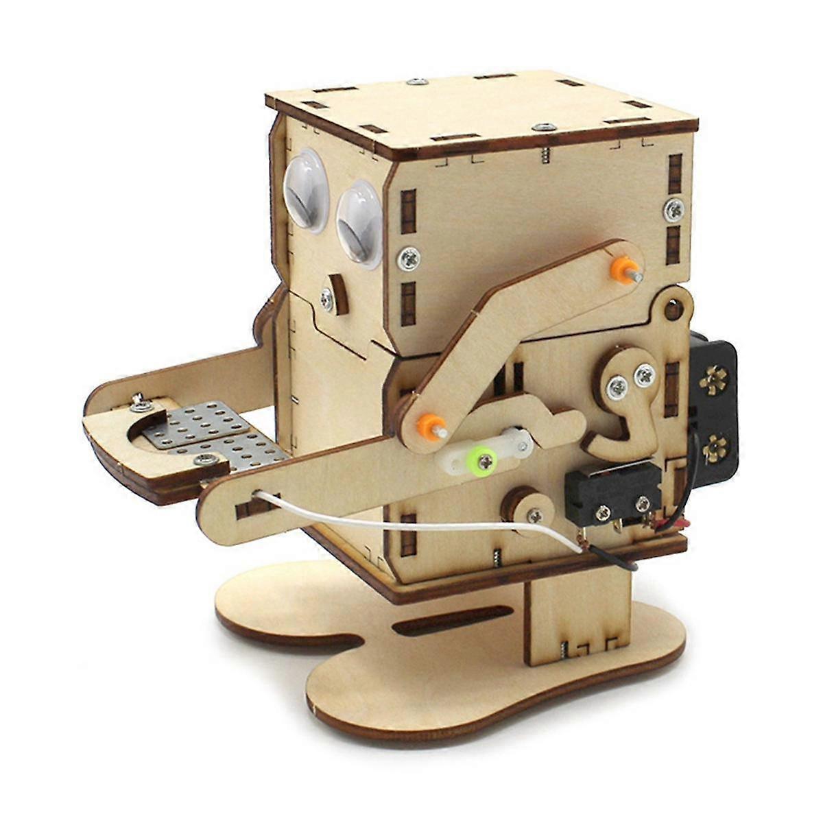 Robot Eating Coin Wood DIY Model Teaching Learning Stem Project Kit for ...