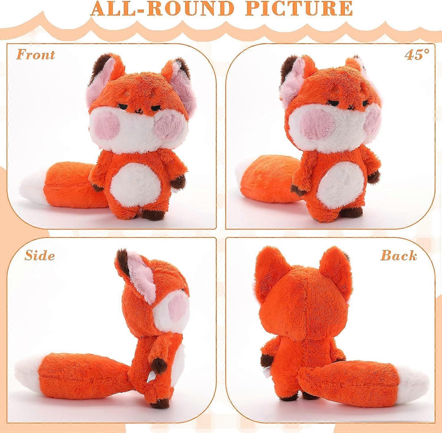 Fox Stuffed Animals Plush, 13.7 Inches Super Soft Cute Fox Plush Throw ...
