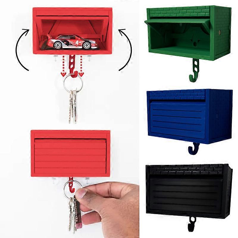 Car Garage Key Holder With Opening Door Wall Hanging Key Holder 3D ...