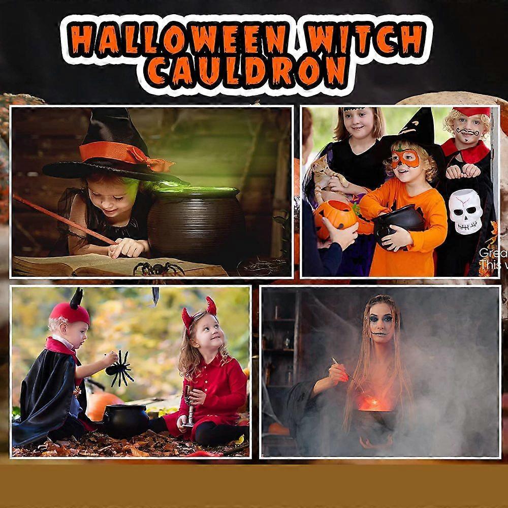 Halloween Witch Cauldron, Electric Lighted Cauldron with Smart Mist ...