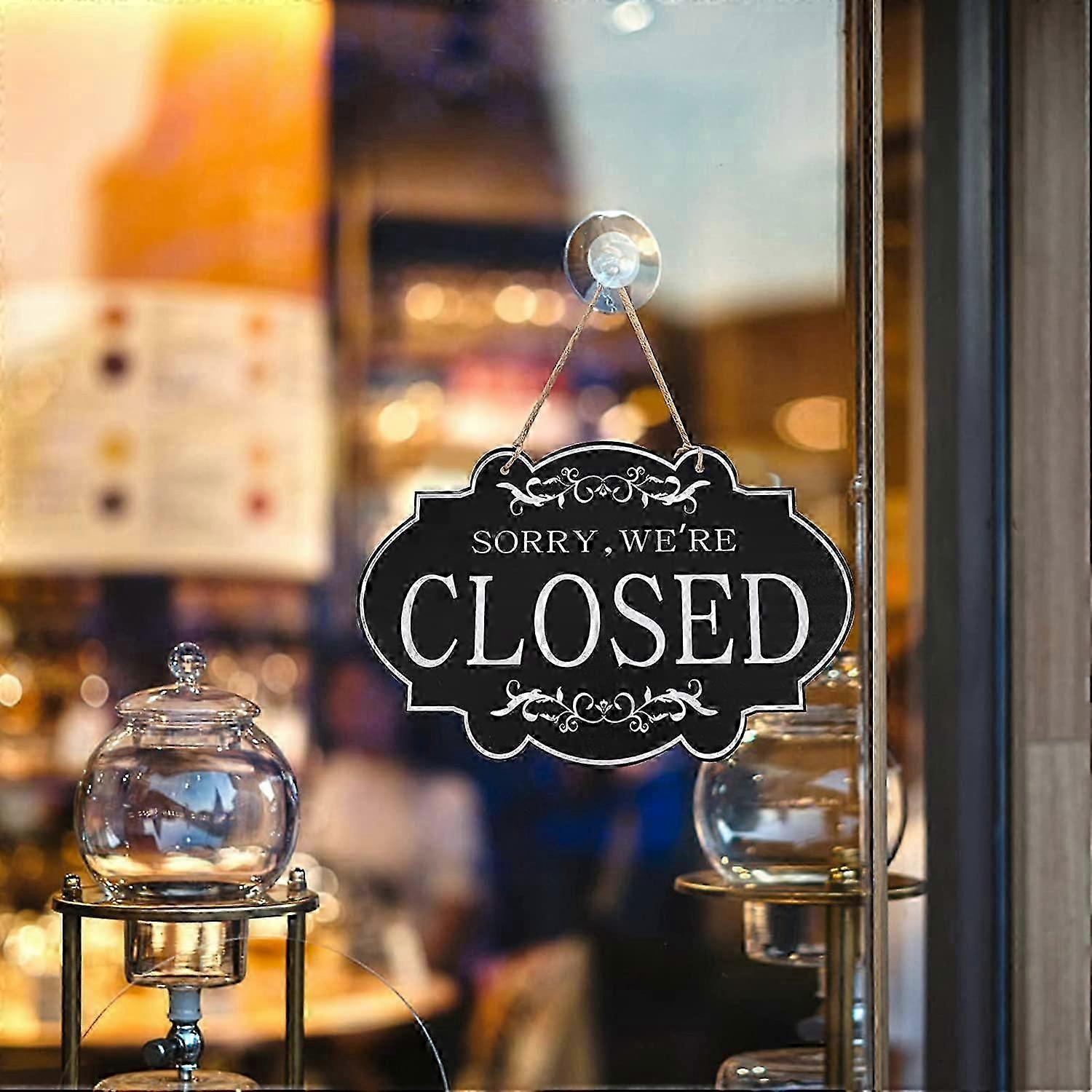 Double Sided Open Closed Sign for Restaurants, Cafes, Hotels - 30x20cm ...