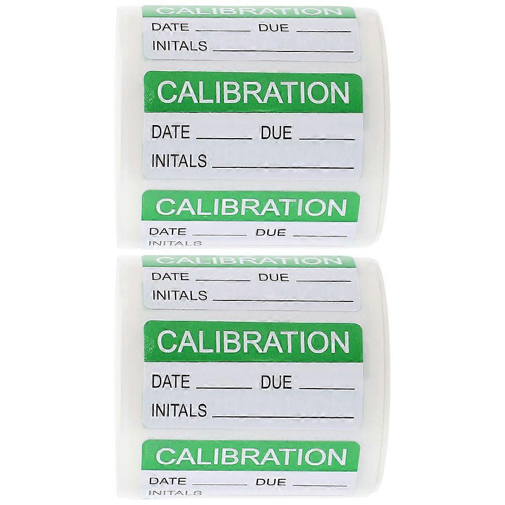 2 Rolls Self Adhesive Green Calibration Labels Blank Quality Control ...