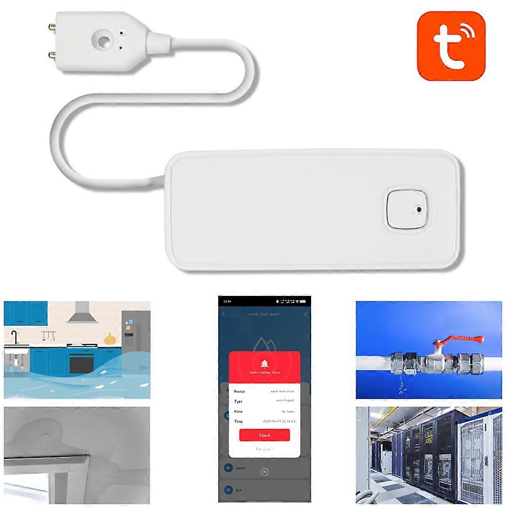 For Alexa Wifi Water Leakage Detection Alarm Detector Tuya Switch Water ...