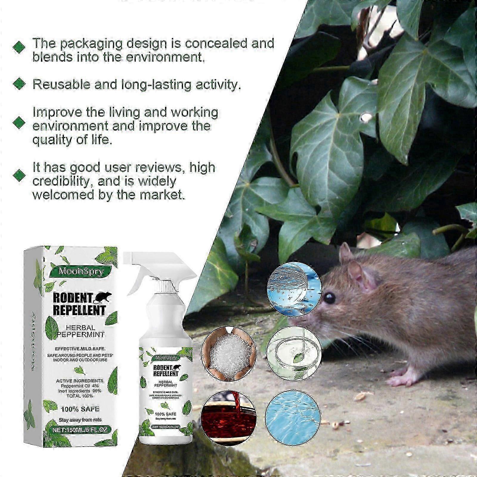 Peppermint Oil Rodent Repellent Spray, Mouse Repellent Outdoor ...