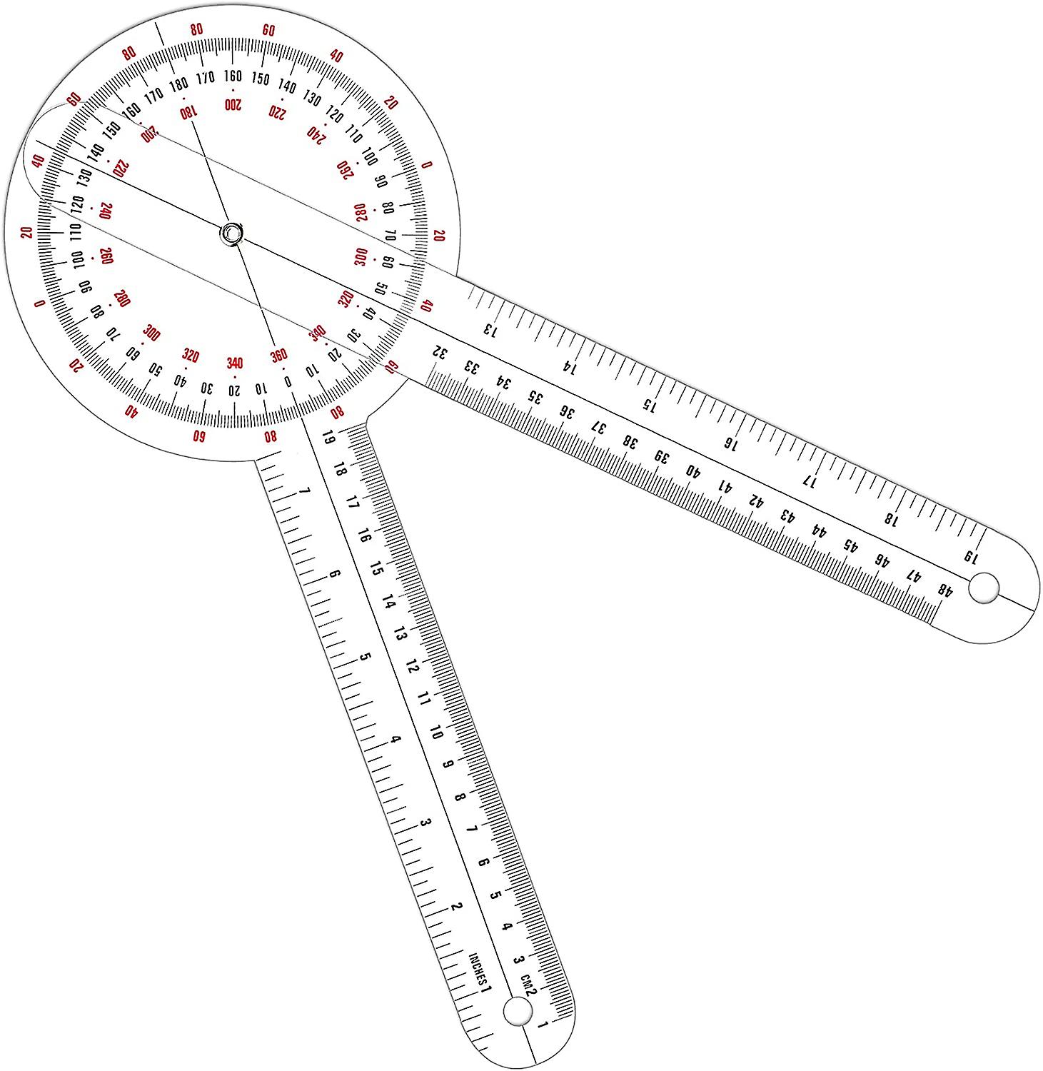 12 Inch Goniometer Transparent Orthopedic Angle Ruler Plastic ...