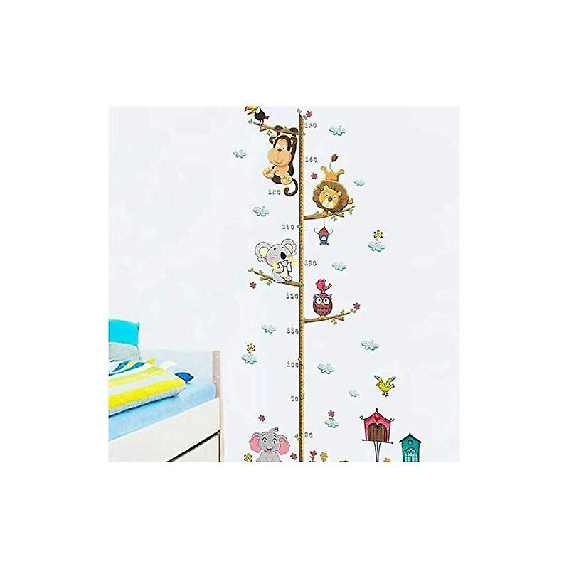 1Pc Baby Growth Chart Cute Animals Stack Height Charts Wall Stickers ...