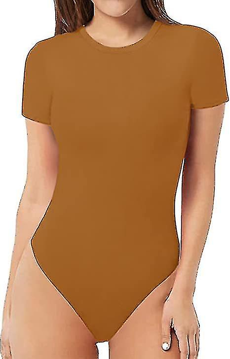 Women's Bodysuits Sexy Short Sleeve Shapewear Tank Tops Bodysuits, Women Jumpsuit Basic T Shirts ...