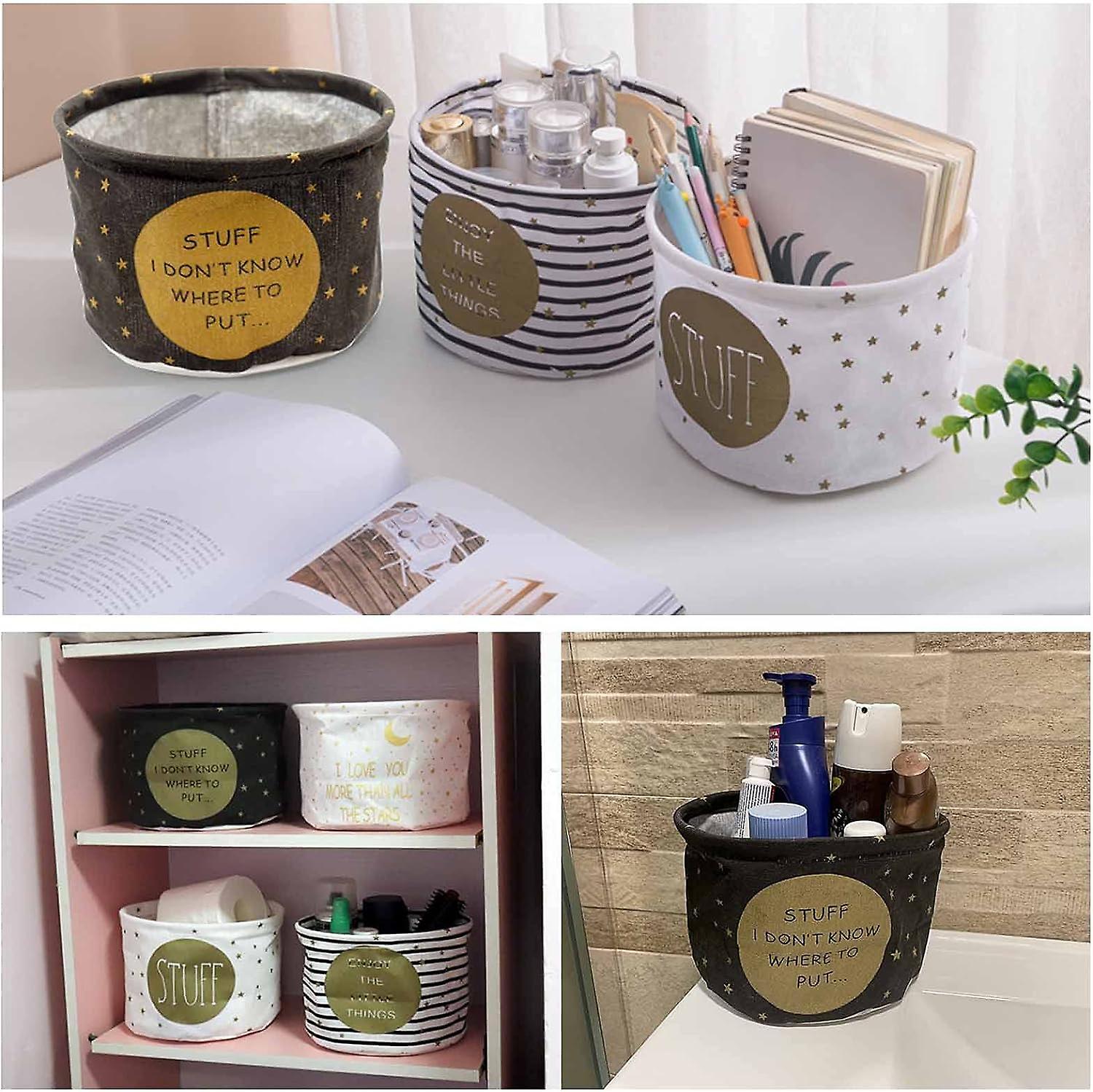 Set Of 4 Foldable Round Storage Boxes - Organize And Store With Style ...