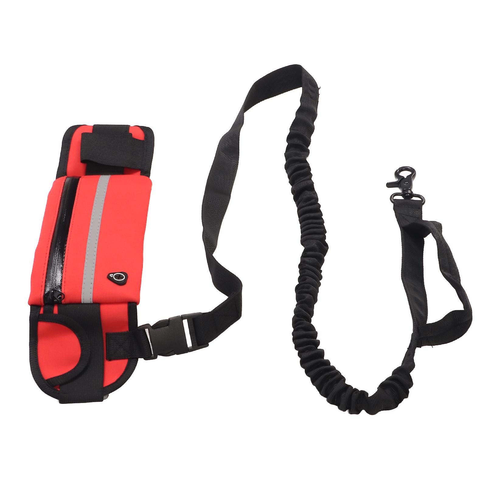 Dog Running Leash Belt Bag Hands Free Reflective Elastic Flexible Waist ...