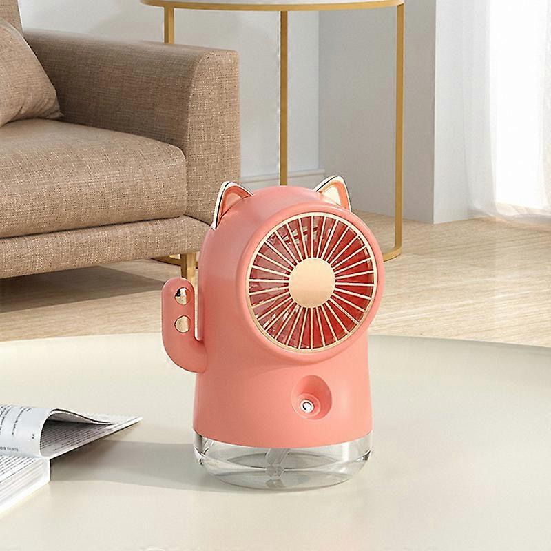 Nano Spray Fortune Cat Shape Misting Desk Fan - Small Cooling Fan with ...