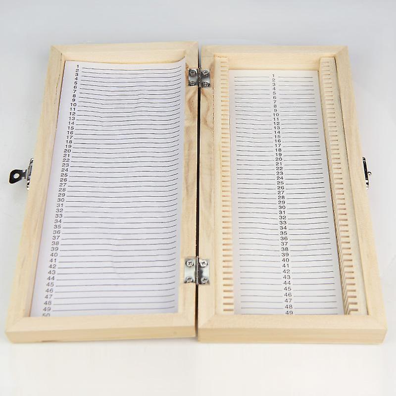 Wooden Microscope Slides Box 50pcs Biological Pathological Slides ...