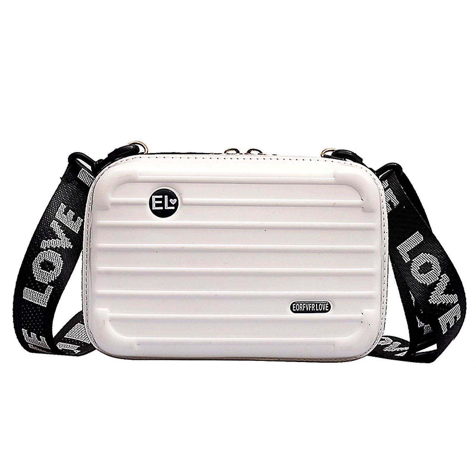 Best Sellers-Womens hard shell makeup bag Mini suitcase shape messenger ...