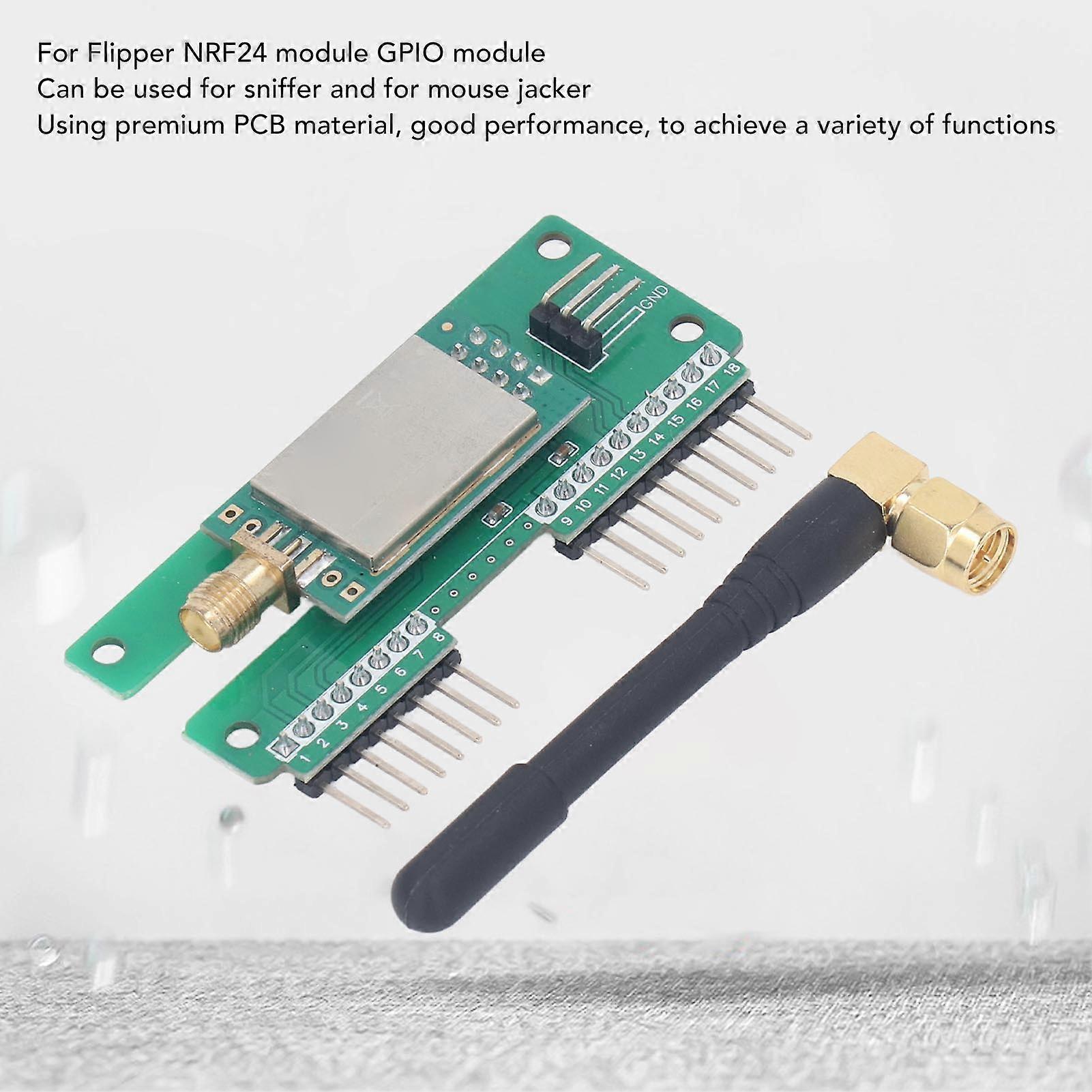 For Flipper Modification Module Pcb Gpio Module Nrf24 Board With Antenna For Sniffer Mouse