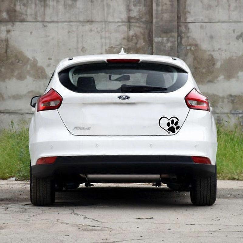 Car sticker, Paws with heart stickers for cars, Sticker with paws and ...