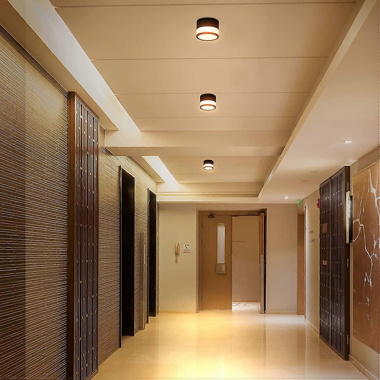 Temgin LED Ceiling Light Spot 12W 3000K Round Black Warm White Ceiling ...