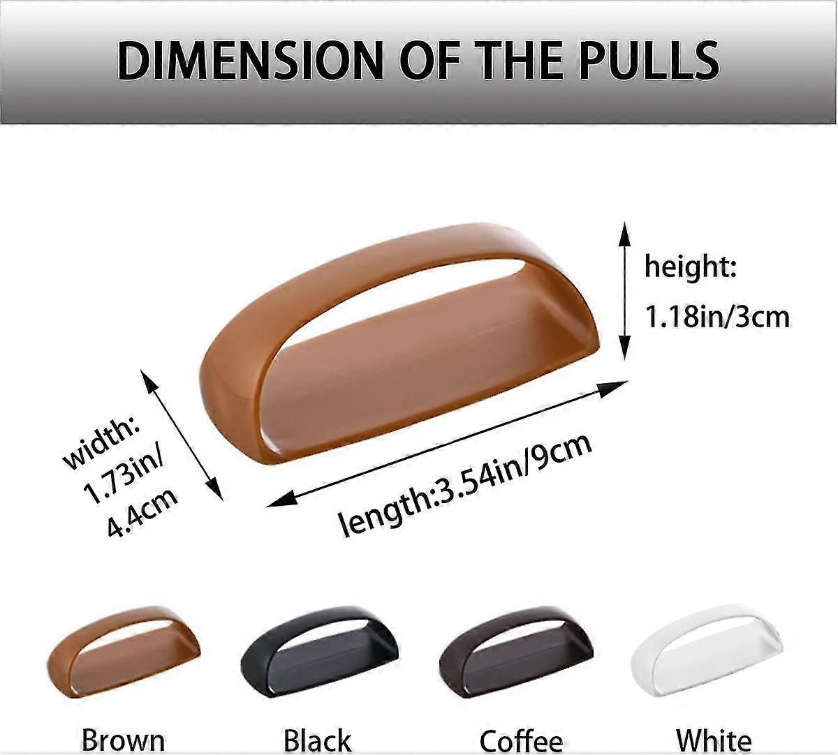 6 Pack Self-adhesive Pulls For Cabinet Drawer Cupboard Fridge Door ...