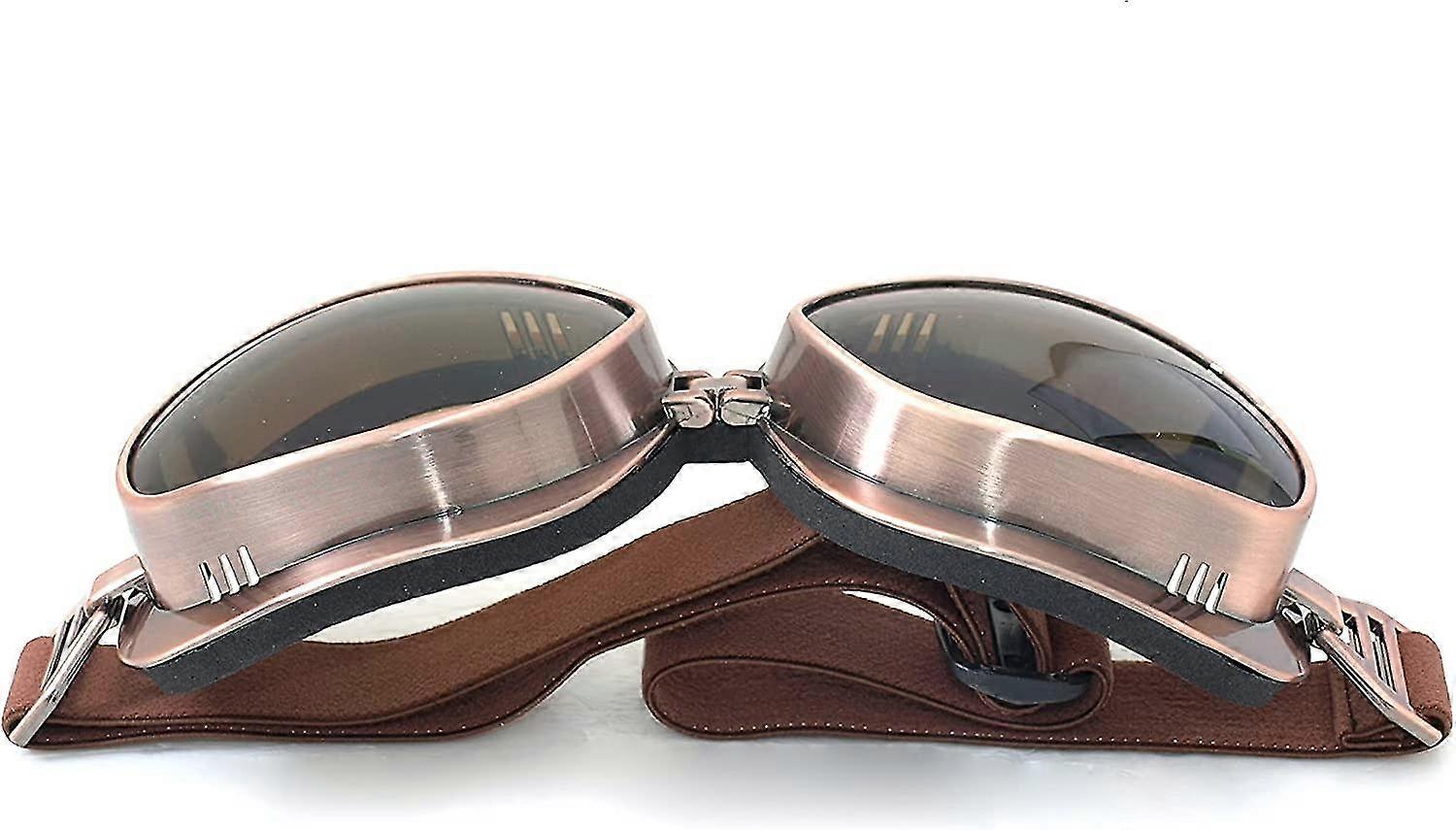 Vintage Aviator Pilot Style Motorcycle Goggles Cruiser Scooter Goggle ...