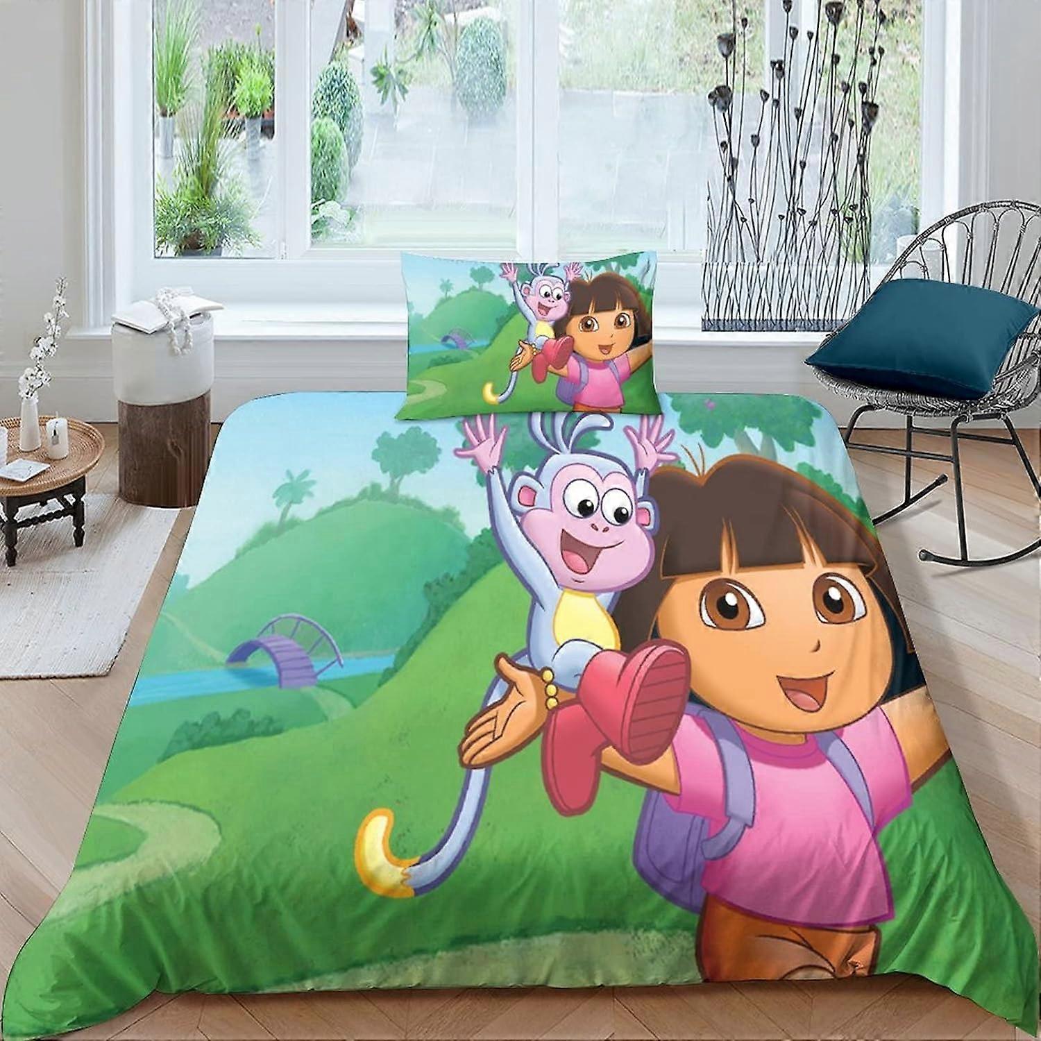 Dora The Explorer D-Print Pattern Bedding Sets Dora The Explorer Duvet ...