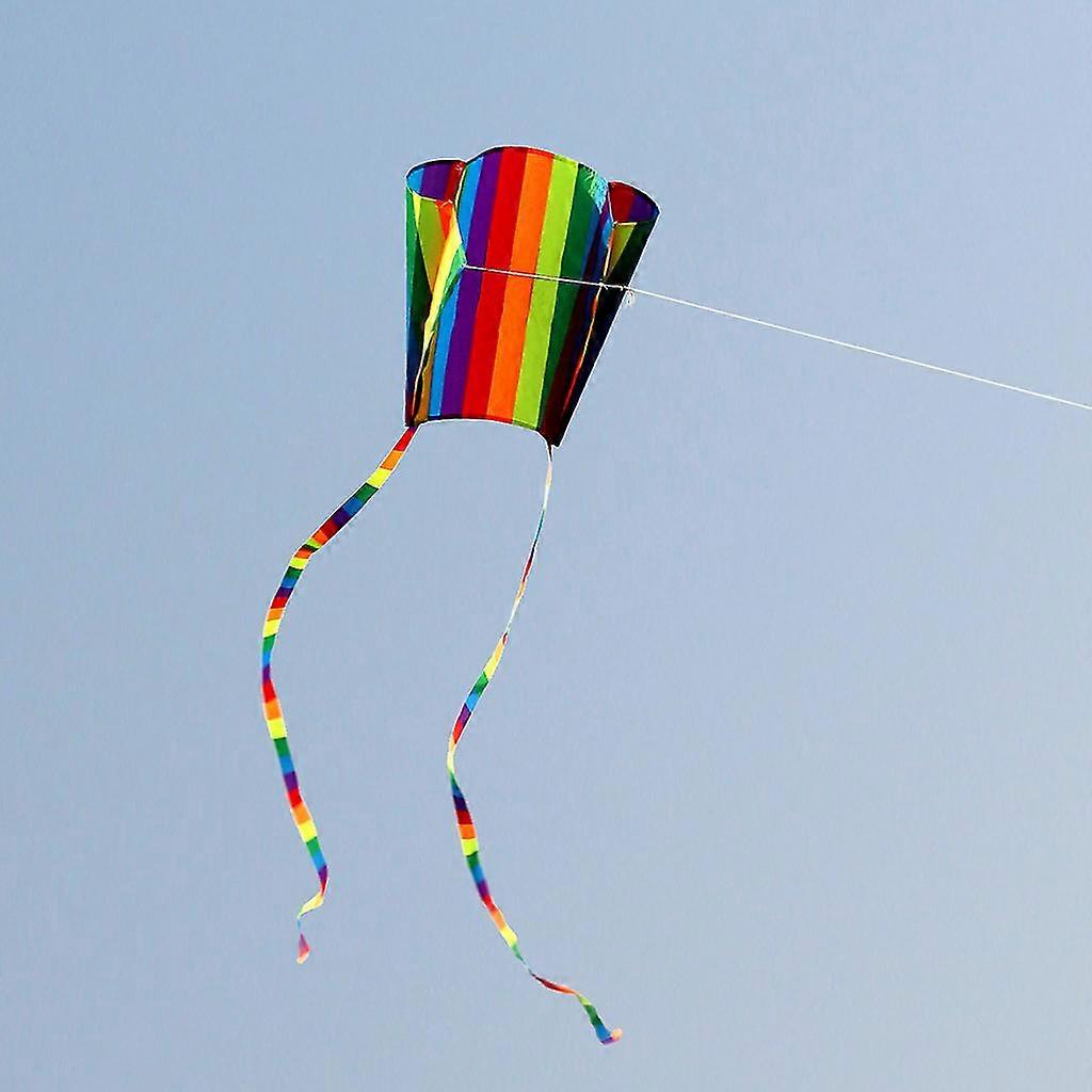 New Rainbow Parafoil Kite With Tails Soft Kite Flying Toys Give 30m ...