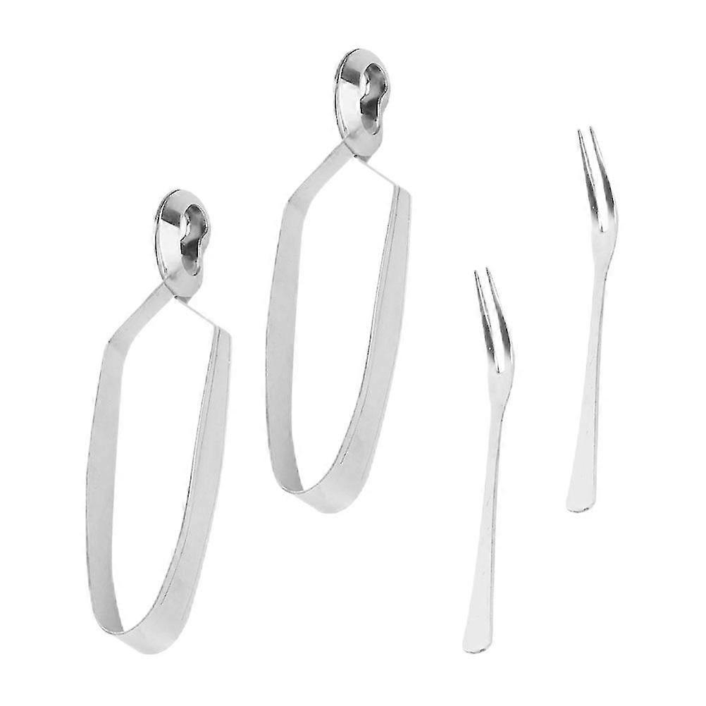 4 Pcs Stainless Steel Set Eating Snail Fork Snail Utensils Cocktail ...