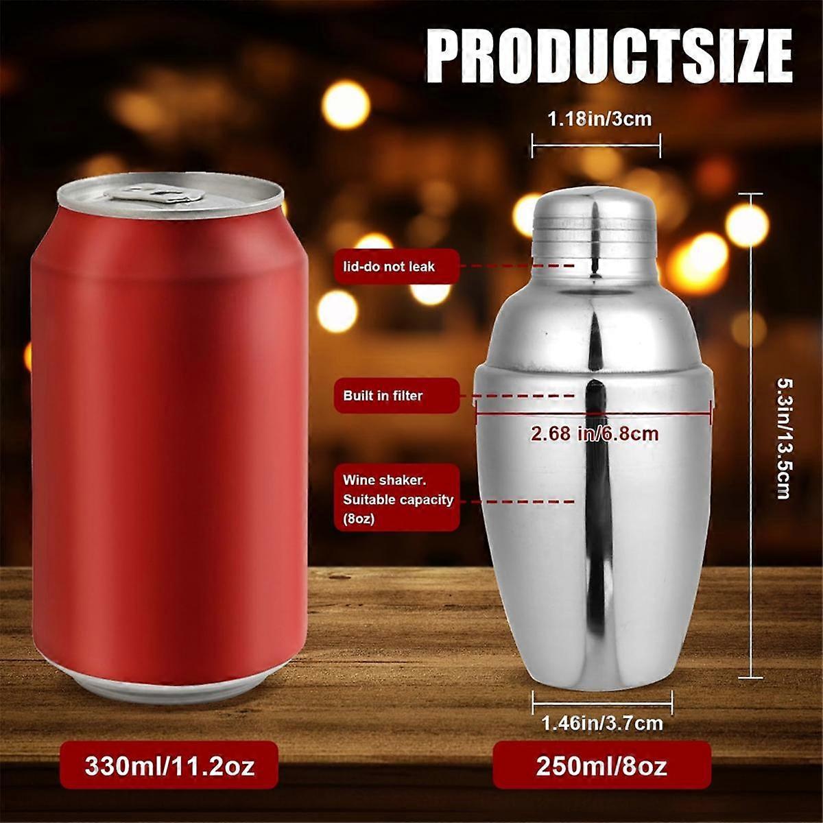 6PCS Mini Cocktail Shaker, Drink Shakers Cocktail,Stainless Mini Shaker ...