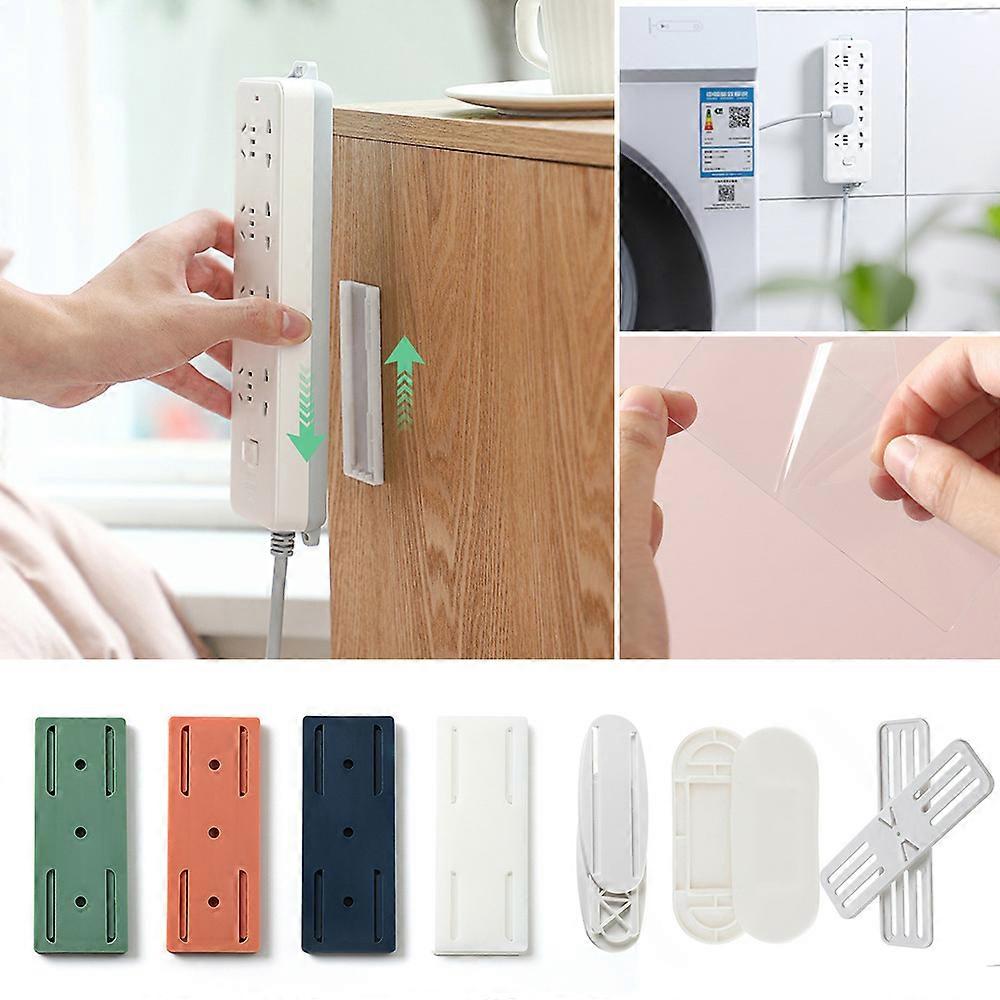 1/6pcs Wall-Mounted Holder Punch-Free Plug Fixer Self-Adhesive Socket ...