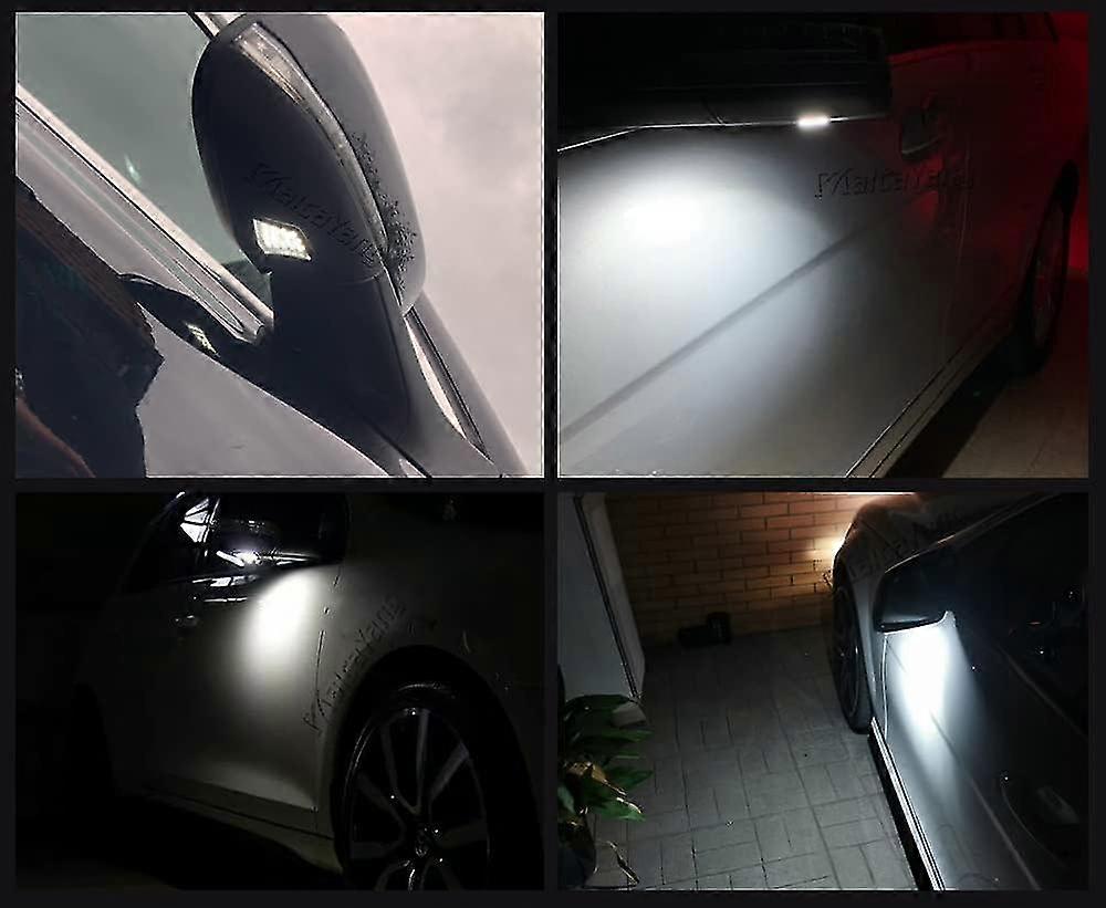 2pcs Led Rearview Mirror Puddle Light Rear View Mirror Welcome Courtesy ...