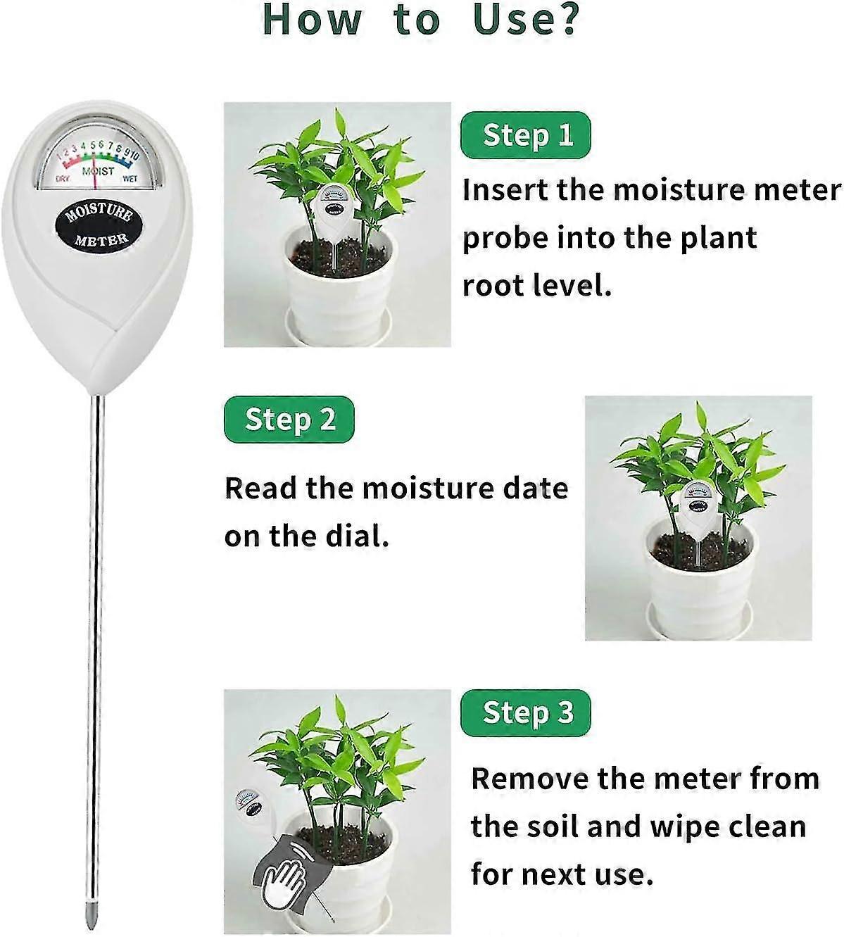 Soil Moisture Meter, Soil Moisture Monitor for House Plants | Fruugo UK