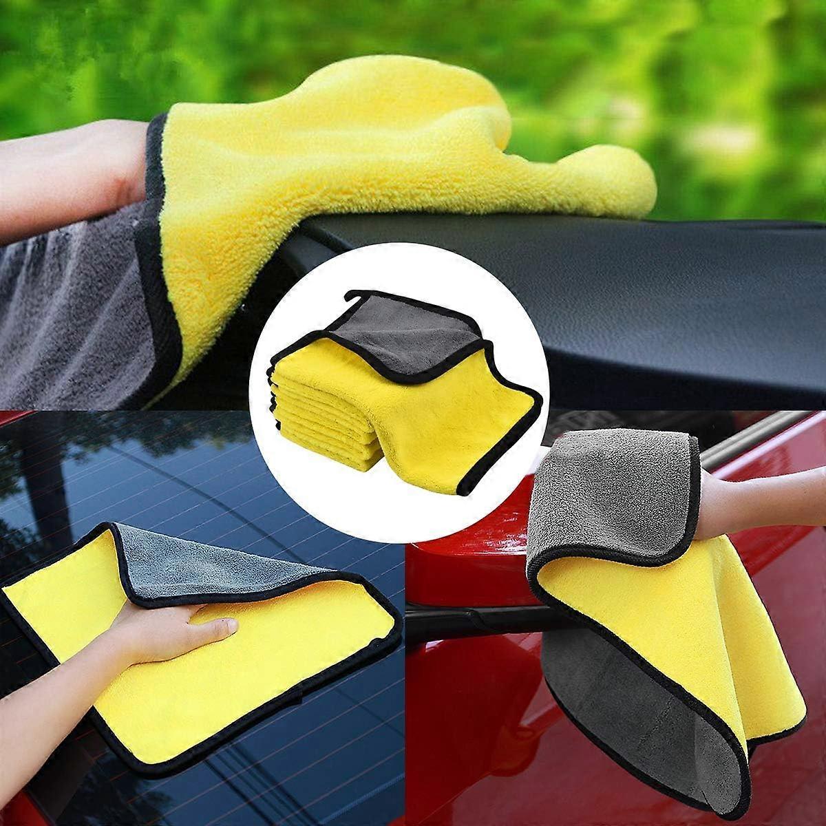 5 Piece Microfiber Cleaning Cloth, Ultra Absorbent Microfiber Towels ...