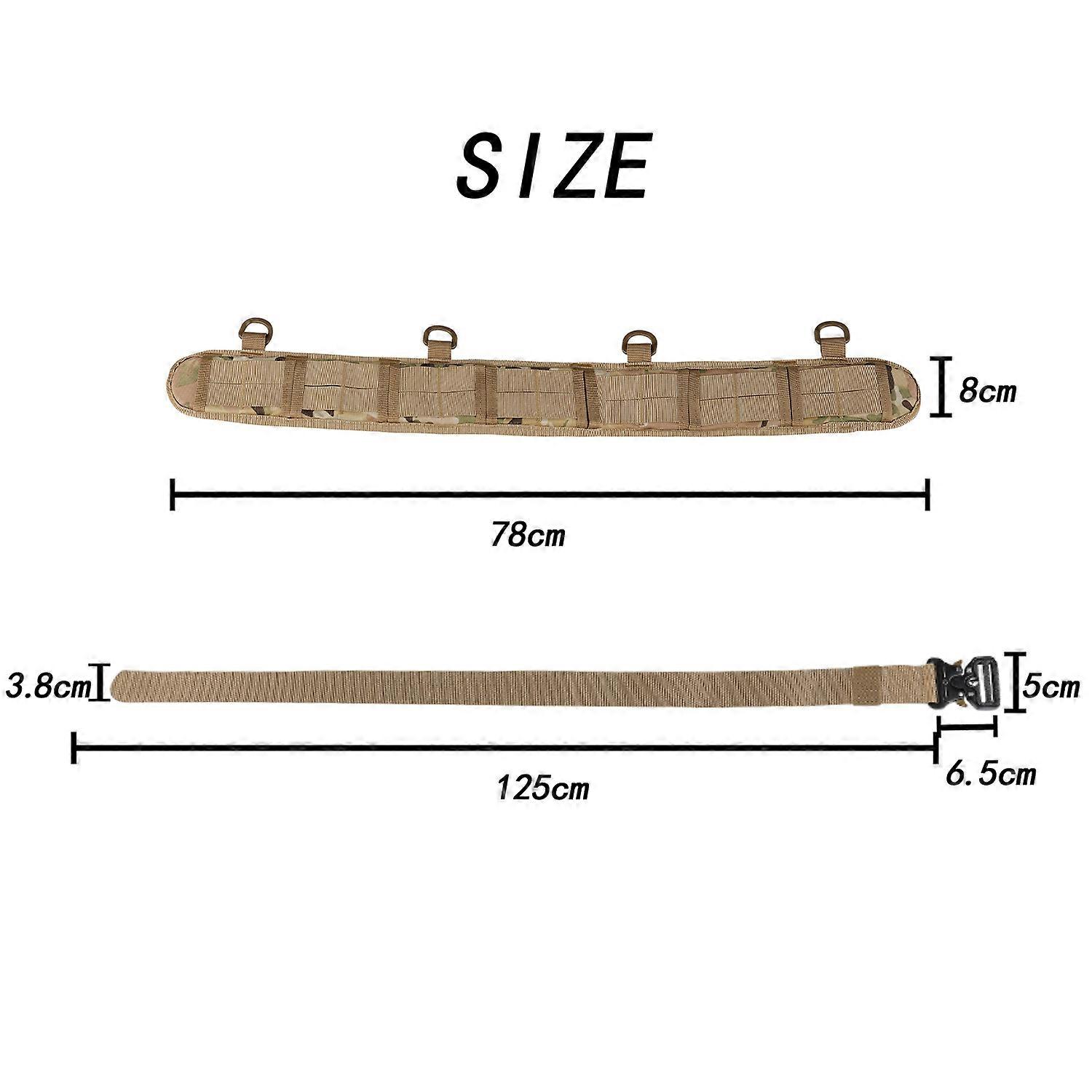 Military Tactical Adjustable Belt Outdoor Work Men Molle Battle Belt ...