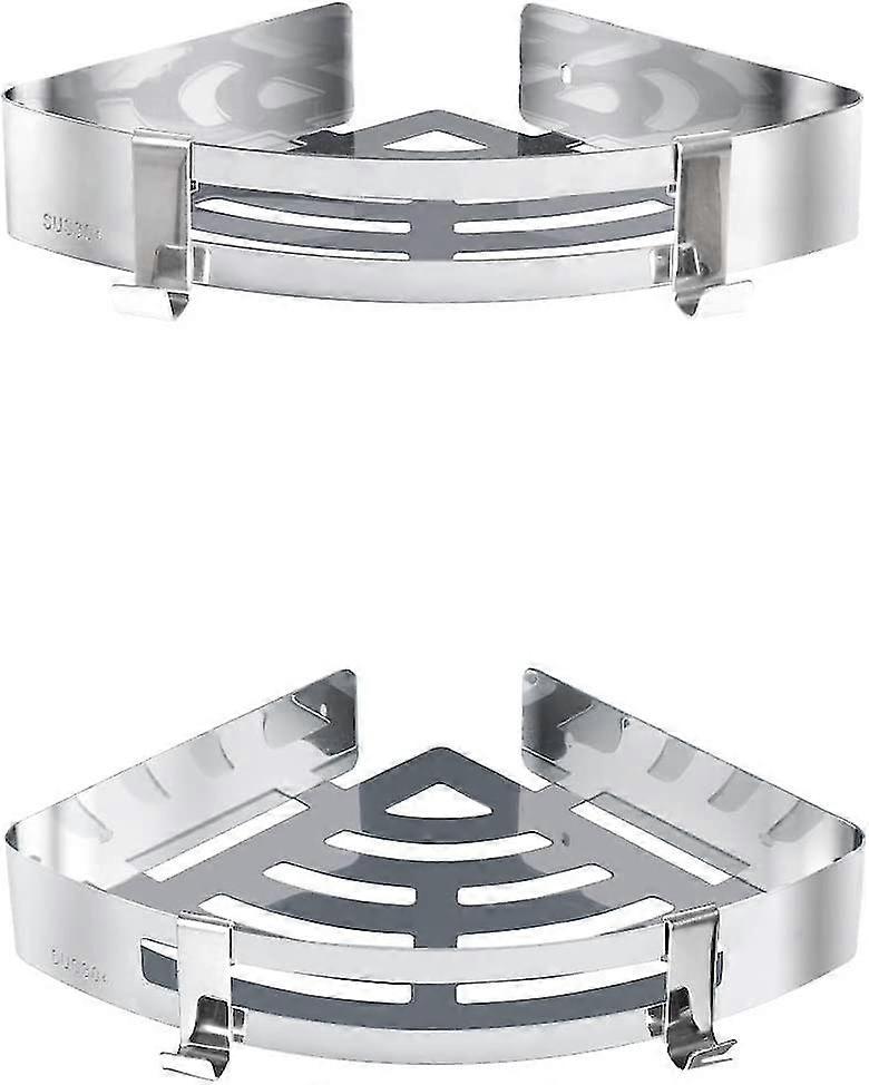 Shower Corner Shelf, Corner Shelf With Hooks 2 Pack, Self Adhesive Glue ...