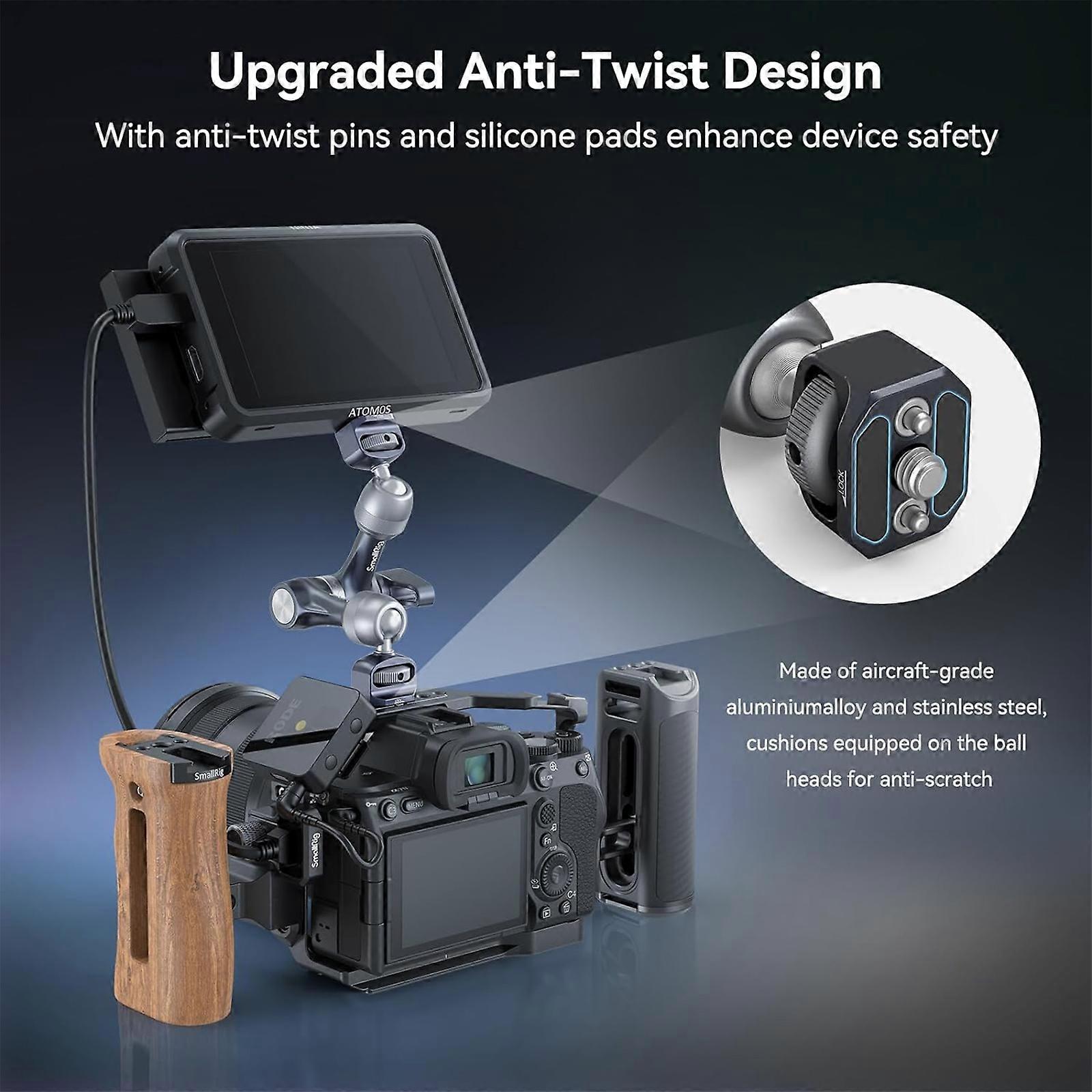 SmallRig 7" Rosette Magic Arm, Camera Monitor Mount, Articulating Arm ...